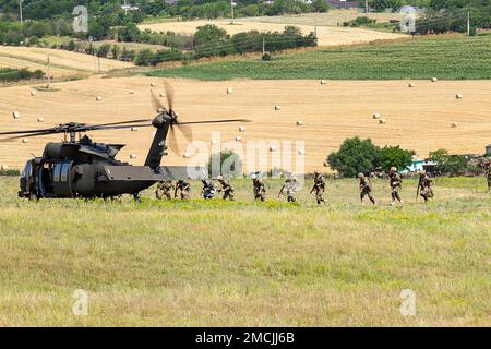 MIHAIL KOGĂLNICEANU, Romania-- A UH60M Black Hawk with Bravo Company, 3 ...