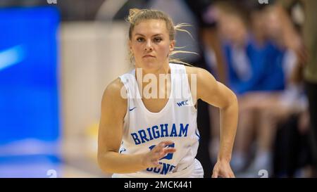 BYU guard Paisley Harding (13) attempts a layup during the second half ...