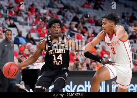 Houston guard Ramon Walker Jr. (3) shoots the ball against Texas State ...