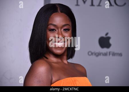 Actress Moses Ingram, who plays Lady Macduff in the film, arrives at ...