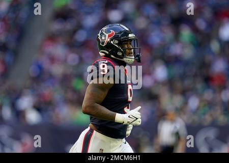 Houston Texans tight end Brevin Jordan (9) during an NFL football game ...