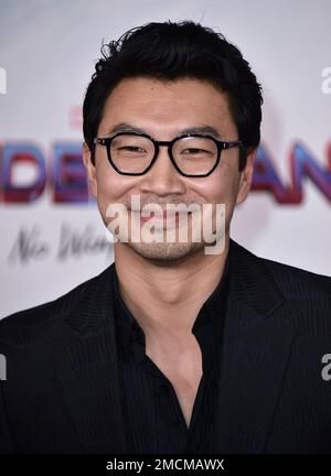 Simu Liu arrives at the premiere of "Spider-Man: No Way Home" at the ...