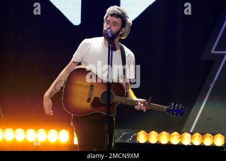 Adam Brett Met from the band AJR performs at Z100's iHeartRadio Jingle ...