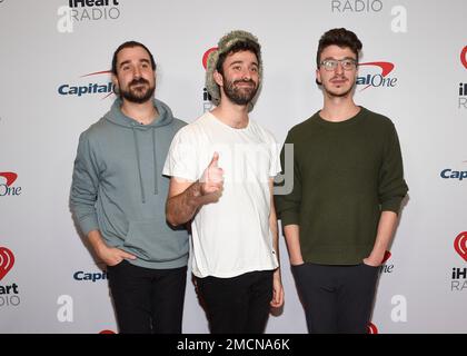 Adam Met, Jack Met and Ryan Met of AJR attend Z100's iHeartRadio Jingle ...