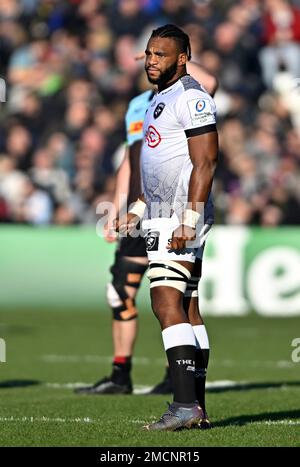 Vincent Tshituka of Sharks during the United Rugby Championship Round 6 ...