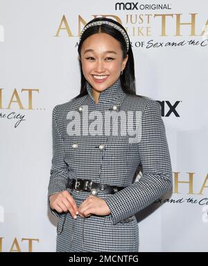 Cathy Ang attends the premiere of HBO's "And Just Like That" at the ...