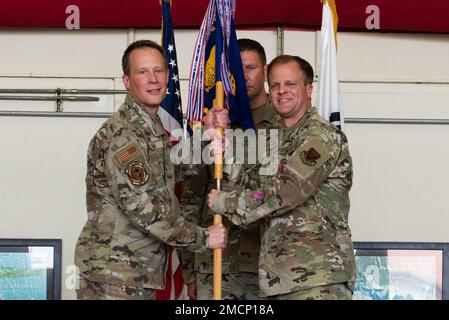 Col. Nathaniel Rusin, left, 480th Intelligence, Surveillance and ...
