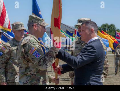 WIESBADEN, Germany – Col. David W. Mayfield (left), Commander, U.S ...