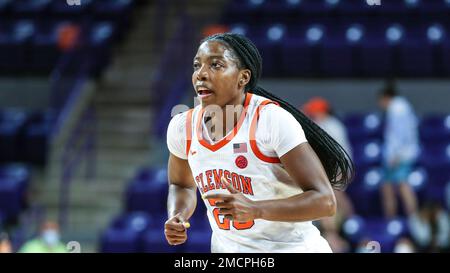 Clemson guard Kiara Lewis (23) looks to shoot against South Carolina ...