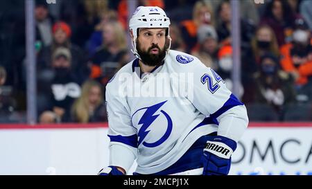Tampa Bay Lightning's Zach Bogosian plays during an NHL hockey game ...