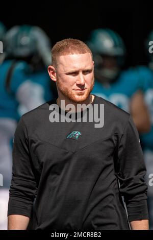 Carolina Panthers offensive coordinator Joe Brady during an NFL ...