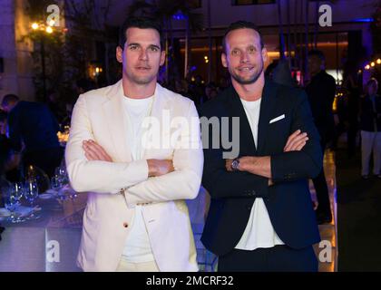 Oren Alexander, left, and Tal Alexander attend a TAG Heuer dinner in ...