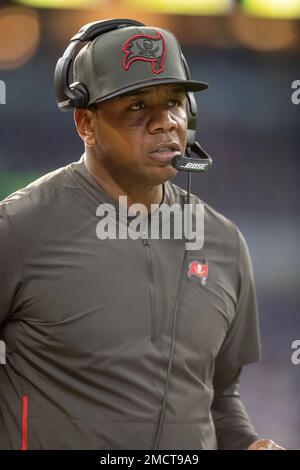 Offensive coordinator Byron Leftwich of the Tampa Bay Buccaneers ...