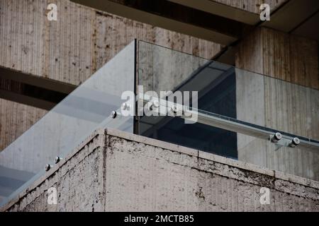 glass railing or balustrade. laminated tempered clear safety glass ...