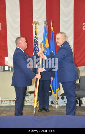 Lt. Col. Stuart Martin, 908th Maintenance Group commander, speaks ...