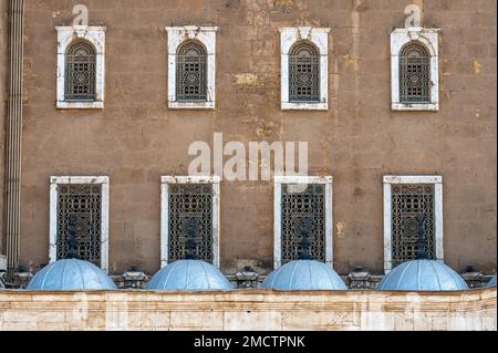 Row of windows and domes, Muhammad Ali mosque in Salah Al Din Cairo ...