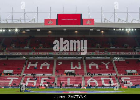 General View inside the Stadium Of Light of a Sunderland Corner Flag ...