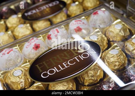 Moscow, Russia. 22nd Dec, 2022. Boxes of Raffaello candies seen on ...