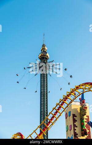 Swing ride, Prater amusement park, Vienna, Austria Stock Photo - Alamy
