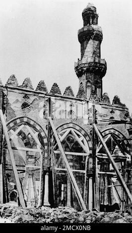 Courtyard of the mosque of the Amir al-Maridani before restoration ...