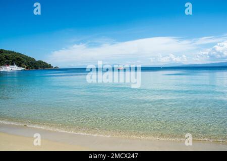 A beautiful, sandy, Koukounaries Beach on the Skiathos Island in Greece ...