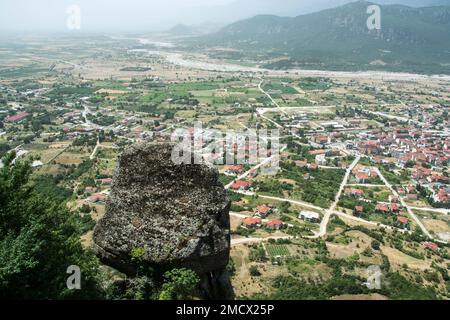 An amazing view of a small place, Kalabaka in Greece Stock Photo - Alamy