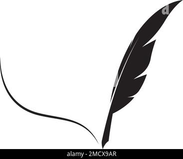 Feather pen logo vector template Stock Vector Image & Art - Alamy