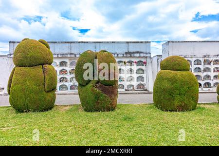 Tulcan, Ecuador - October 8, 2022: cemetery with green sculptures made ...