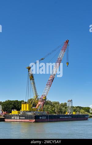 Rotterdam, Nertherlands - August 2022: Crane and building at the IHC ...
