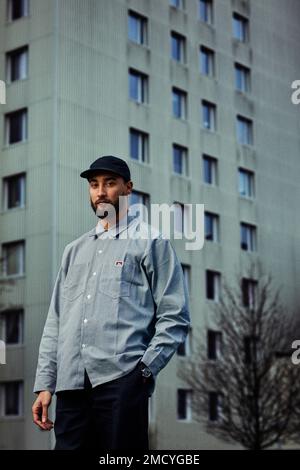 This striking photograph captures the essence of a Cholo, a term used ...