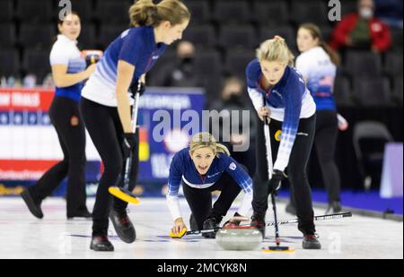 Team Christensen's Vicky Persinger, left, and Taylor Anderson sweep to ...