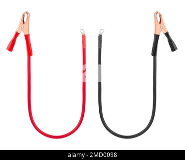 battery terminal clamp, crocodile, isolated on white background Stock ...