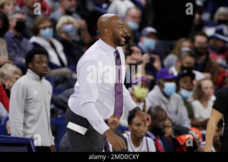 Alcorn State head coach Landon Bussie watches the second half of an ...