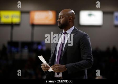 Alcorn State head coach Landon Bussie watches the second half of an ...