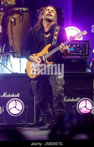 Cesar "Vampiro" Lopez of the Mexican rock band Mana perform live on ...