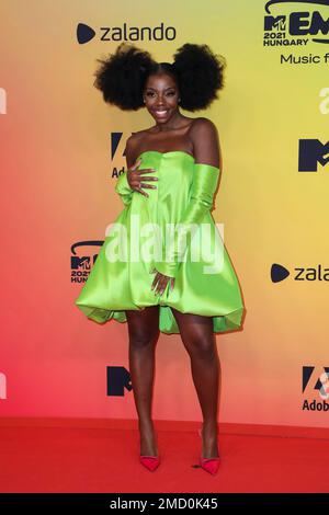 Jeny Bonsenge aka Jeny Bsg poses for photographers upon arrival at the ...