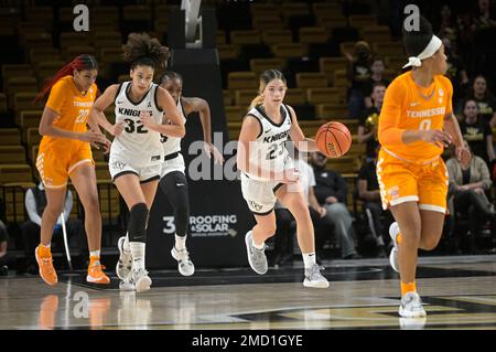 Central Florida guard Alisha Lewis (23) sets up for a shot during the ...