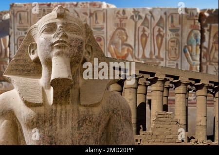 The Ramesseum is the funerary temple of Pharaoh Ramses II in Egypt.It ...