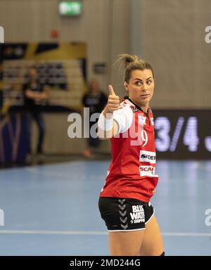 Nora Mork, Team Esbjerg in action during the EHF Champions League match ...