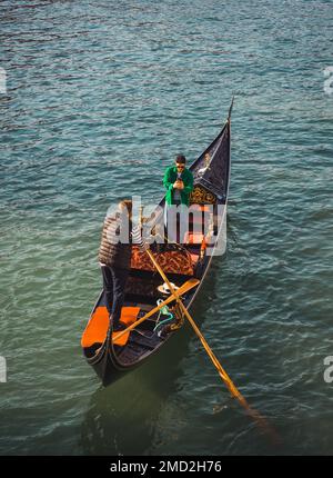October 30, 2022 - Venice, Italy: Woman smiling while posing with a ...