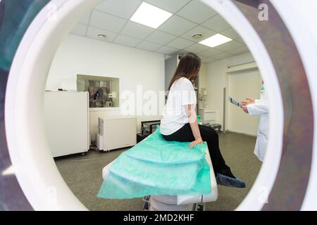 Computed tomography of the pelvis and hard tissues for women. CT scan ...