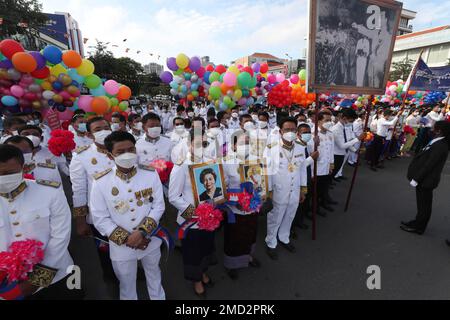 Cambodian civil servants participating during the country's 68th ...