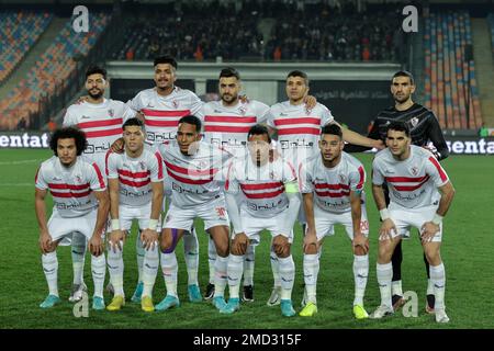 CAIRO, EGYPT - 21 JANUARY: ZAMALEK SC fans during the Egyptian Premier ...