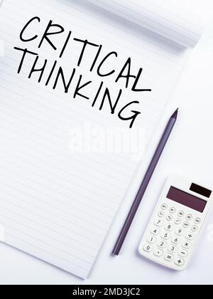 Conceptual display Critical Thinking, Business approach sequence of ...