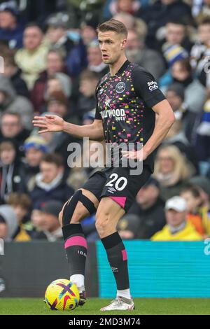 Kristoffer Ajer of Brentford during the Premier League match Brentford ...