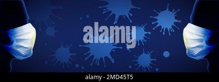 Typical surgical mask to cover mouth, nose. Protection concept, against ...