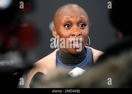 Cynthia Erivo, a producer and cast member in "Drift," poses at the ...
