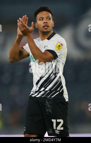 Derby County’s Korey Smith applauds fans following the Sky Bet League ...