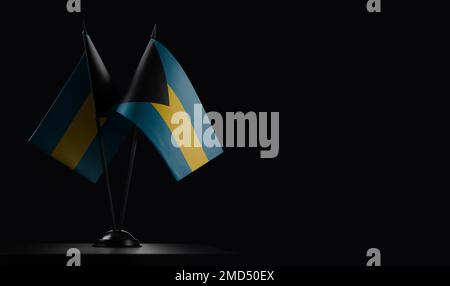 Small national flags of the Bahamas on a white background Stock Photo ...