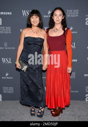 Designer and sculptor Maya Lin, left, and daughter Rachel Wolf attend ...